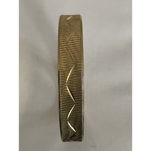 Estate | Jewelry | Vintage Bangle Bracelet Diamond Cut Japan Matte Gold ...